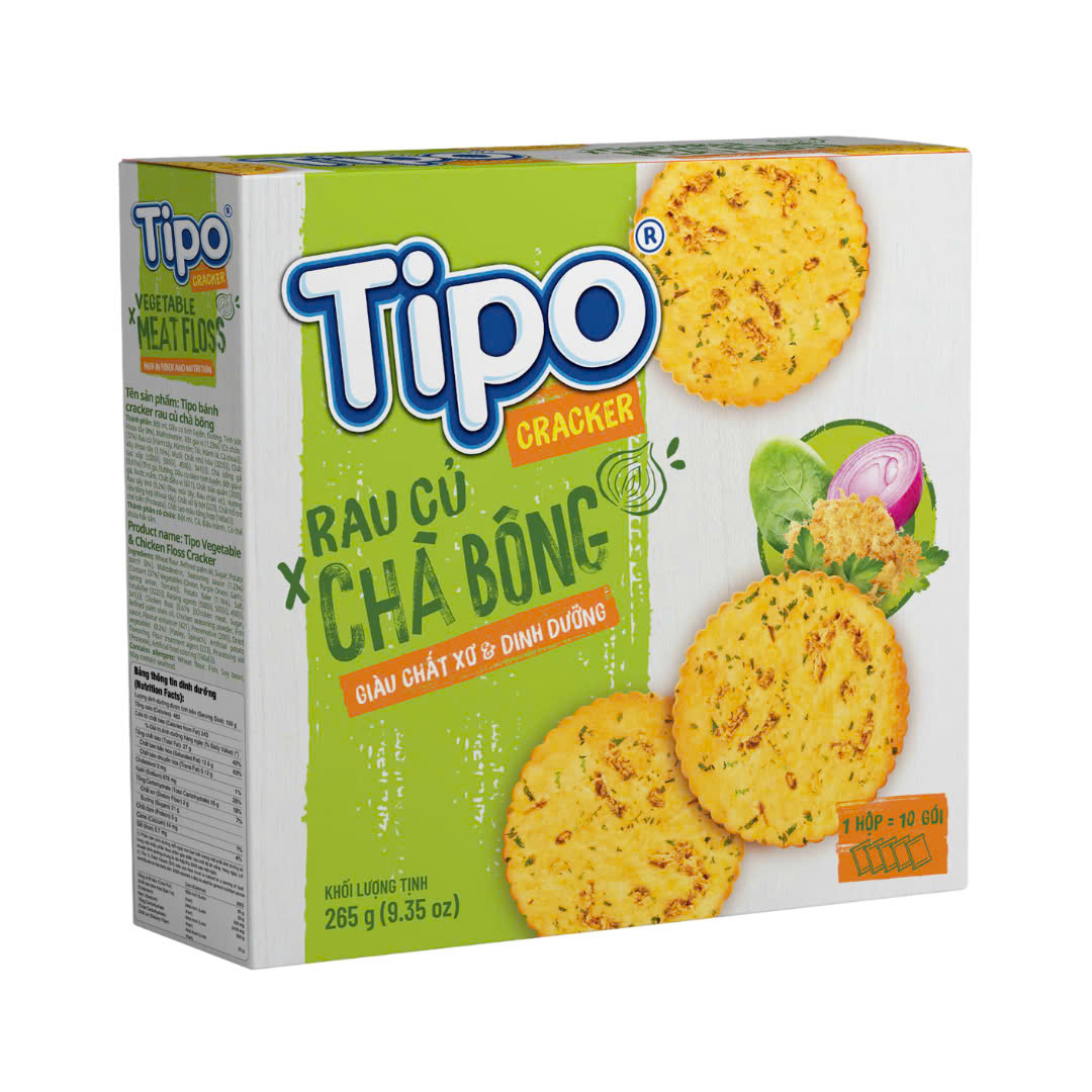 Tipo Cracker Rau Củ Chà Bông 265g – Hữu Nghị Food